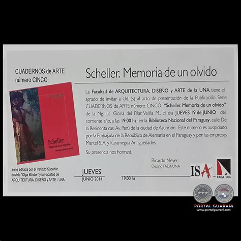 Portal Guaraní Scheller Memoria De Un Olvido Libro De Gloria Velilla Wolf S Scheller