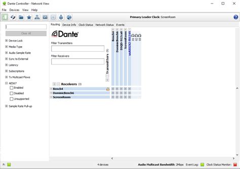 Wire Lists 56 Connecting Dsqd And M2t Via Dante To An Aes67 Device