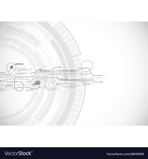 Grey Abstract Circuit Technology Royalty Free Vector Image