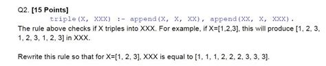 Solved Q2 15 Points Triple X XXX Append X X XX Chegg