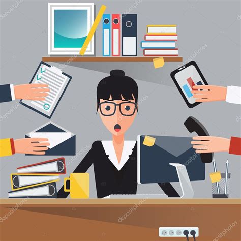 Empresaria En El Trabajo Mujer Conmocionada La Dama De Negocios