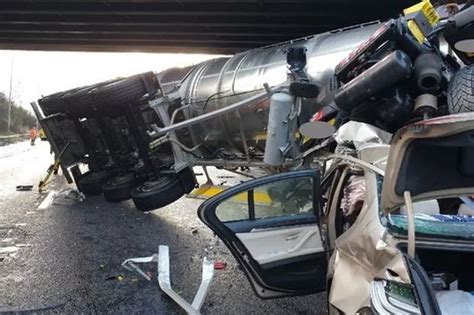 M Crash Lorry Smashes Into Bridge Sparking Four Hour Motorway Closures Daily Star