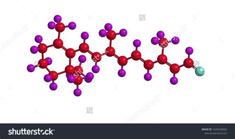 Molecular Structure All Trans Retinal Retinaldehyde Stock Illustration