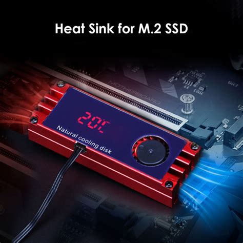 Digital Temperature Display M Ssd Heatsink Cooler With Turbo Cooling
