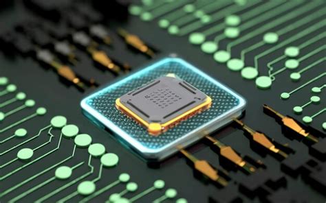 Premium Photo Technology Of Digital Binary Data On Microchip With