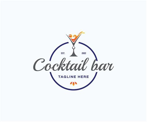 Cocktail Logo Design Template Bar Logo 10628580 Vector Art At Vecteezy
