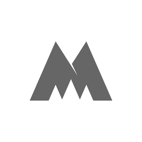 Illustration Dicône Logo Lettre M Vecteur Premium