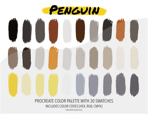 Procreate Color Palette Penguin Instant Download Digital Etsy Artofit