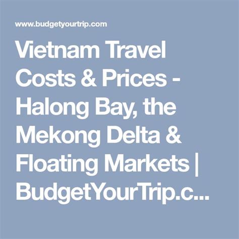 Vietnam Travel Cost Average Price Of A Vacation To Vietnam Food