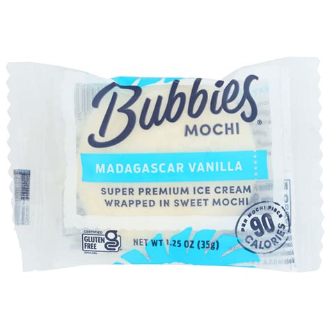 Bubbies Mochi Ice Cream Individually Wrapped Vanilla 1 25 Oz Delivery Or Pickup Near Me