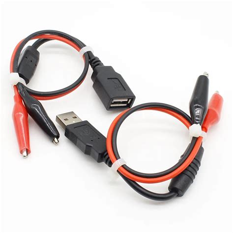 Buy 1pair Usb Alligator Clips Crocodile Wire Male