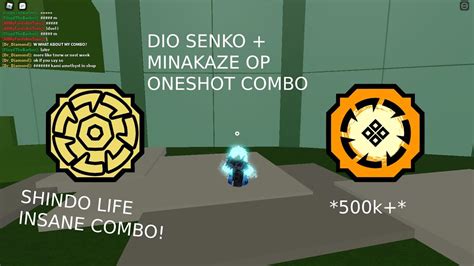 Dio Senko Minakaze Op Oneshot Combo Shindo Life Roblox Youtube