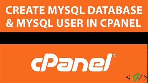 Create Mysql Database And Mysql Database User In Cpanel Cpanel Tutorial Youtube