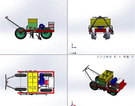 玉米精播机设计（含三维sw模型cad图纸说明书）solidworks 2015模型图纸下载 懒石网