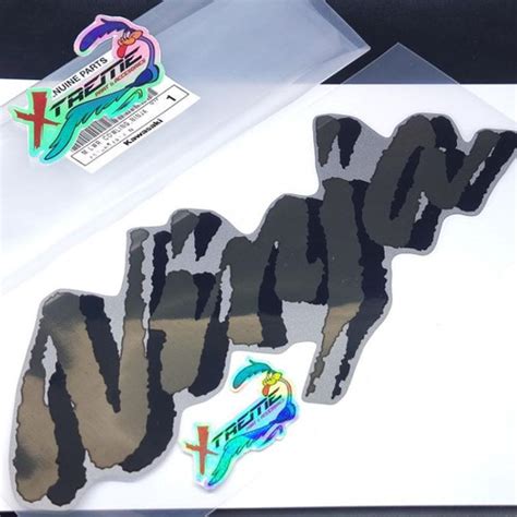 Jual Striping Stiker Fairing Bawah Ninja RR Old ZX Silver ORIGINAL