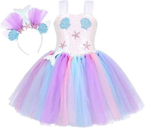 Jurebecia Princess Mermaid Tutu Dress Girls Sequins India Ubuy