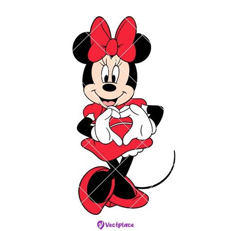 Minnie Mouse Head Candy Hearts Svg Valentines Day Svg Cut File