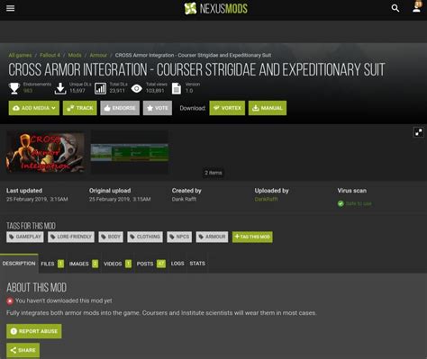 Simple Mod Port Request Cross Armor Integration By Dankrafft R