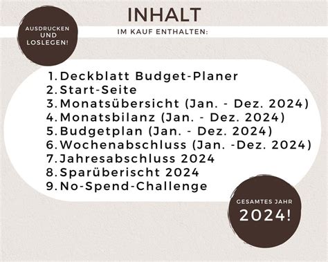 Budget Planer Deutsch Budgetplan Finanzplaner Haushaltsbuch PDF A Sparplan Finanzen