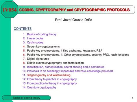 Ppt Coding Cryptography And Cryptographic Protocols Powerpoint
