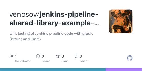 GitHub Venosov Jenkins Pipeline Shared Library Example Victor Unit