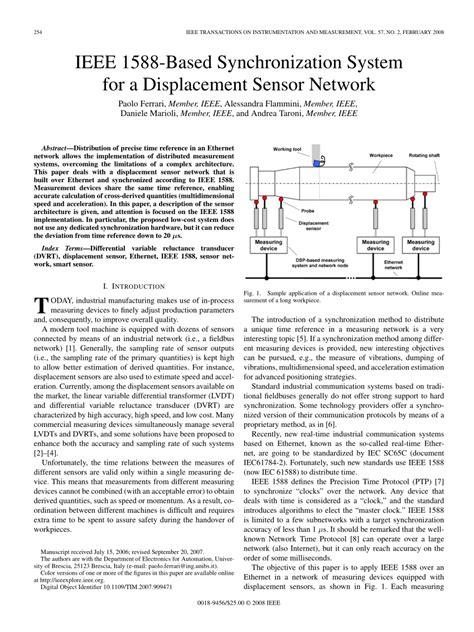 pdf ieee 1588based synchronization system for a displacement sensor