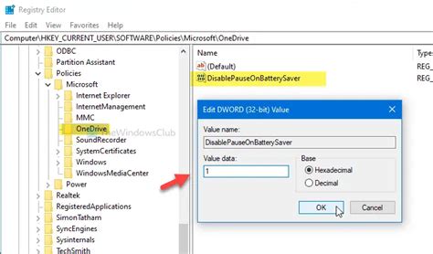 Make Onedrive Sync When Battery Saver Mode Is Turned On