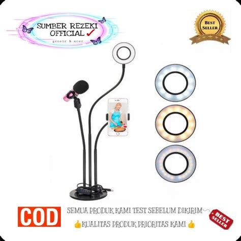 Jual Sr Lazypod Jepit Profesional Live Streaming 3in1 Ringlight