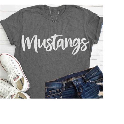 Mustangs Svg Mustang Svg Team Script Font Shirt File Inspire
