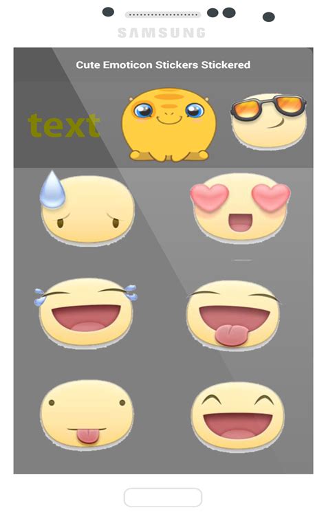 Cute Emoticon Stickers Stickered App On Amazon Appstore