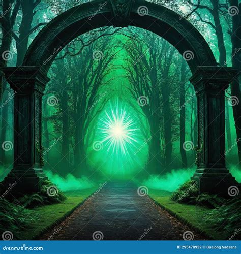 Magical Portal In Stock Illustration Illustration Of Landscape 295470922