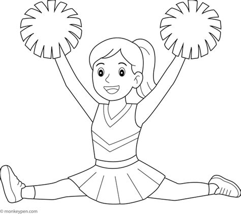 Cheerleader Performing A Split