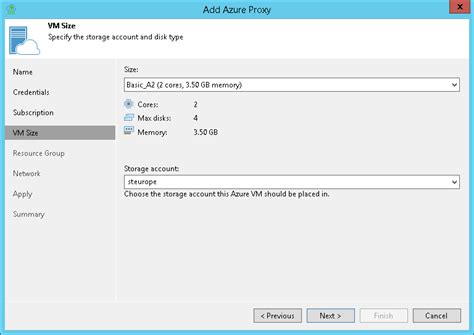 step 5 select vm size veeam backup guide for vsphere