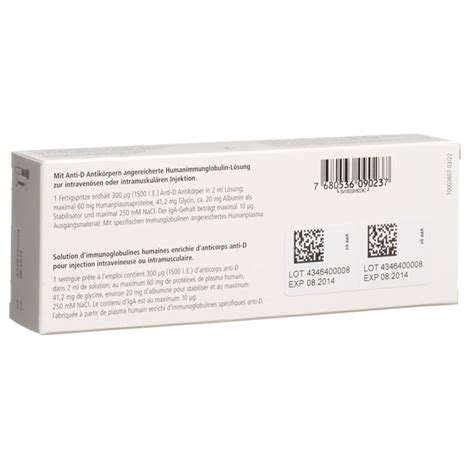 Rhophylac Inj Lös 300 Mcg2ml Fertspr 2 Ml Online Bestellen