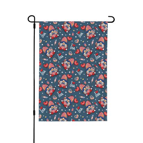 Wukai Gnome Love Usa Garden Flags Double Sided Welcome Garden Yard