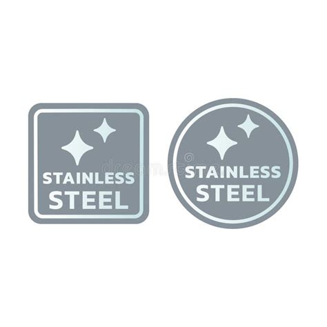 Stainless Steel Shiny Vector Label Stock Vector Illustration Of Gray