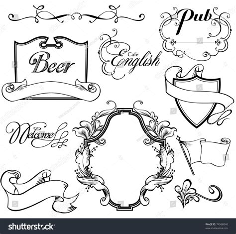 Vector Set Calligraphic Design Elements Page Stock Vector Royalty Free