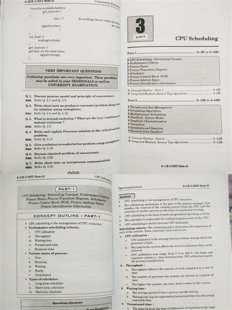 Unit 3 Cpu Scheduling Pdf