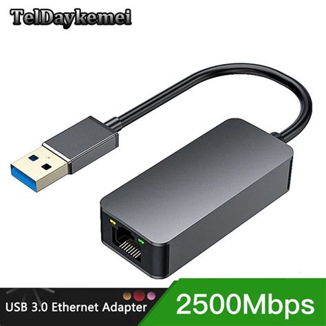 2500 Мбит/с USB C Type-C Ethernet к RJ45 2,5G USB 3,0, проводной ...