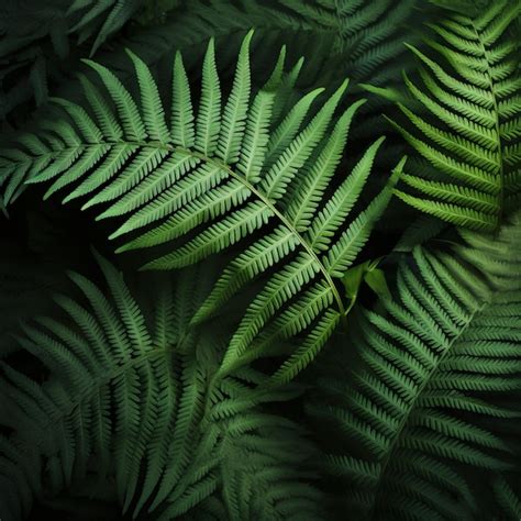 Premium Ai Image Vibrant Photorealistic Rendering Of Fern Leaves In Sage Green