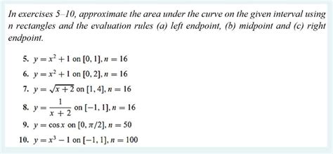 Solved In Exercises Approximate The Area Under The Chegg