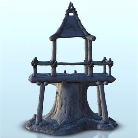 3D Printable Wooden Outpost 26 Architecture Urban Scenery Modern WWII