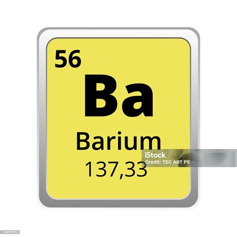 Periodic Table Element Barium Stock Illustration Download Image Now Atom Backgrounds Chart
