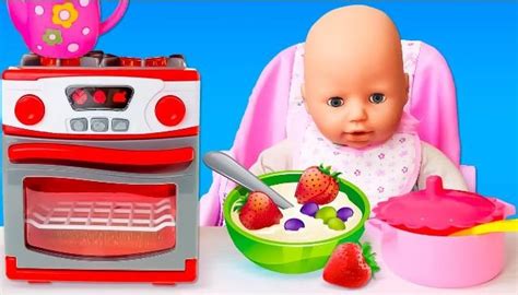فیلم آشپزی کودکانه برای نی نی آنابل اسباب بازی آشپزی و شستن ظرف ها