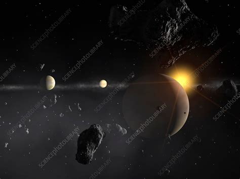 HD 69830 Planetary System Illustration Stock Image C030 0152