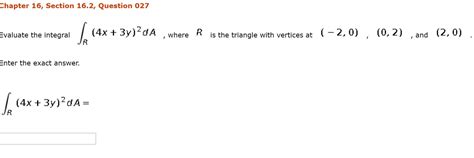 Solved Chapter 16 Section 16 2 Question 026 Evaluate The Chegg