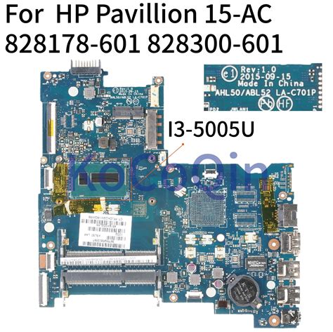 Kocoqin Laptop Motherboard For Hp Pavillion 15 Ac 250 G4 I3 5005u Sr27g