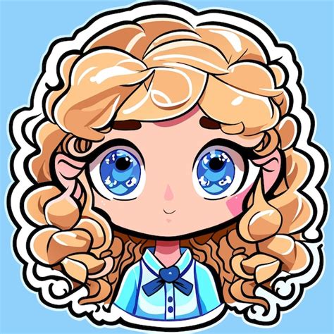 Premium Vector Cute Princess Chibi Girl Hand Drawn Cartoon Sticker Icon Concept Isolated