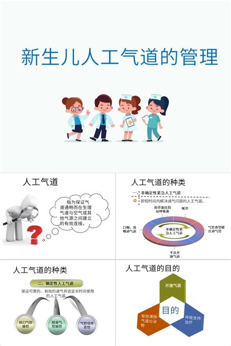 新生儿人工气道的管理教学课件ppt模板 格调办公