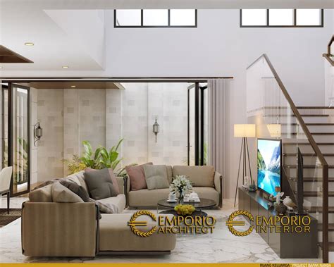 Desain Ruang Keluarga Interior Rumah Modern Classic Lantai Bapak Nanda Di Padang Sumatera